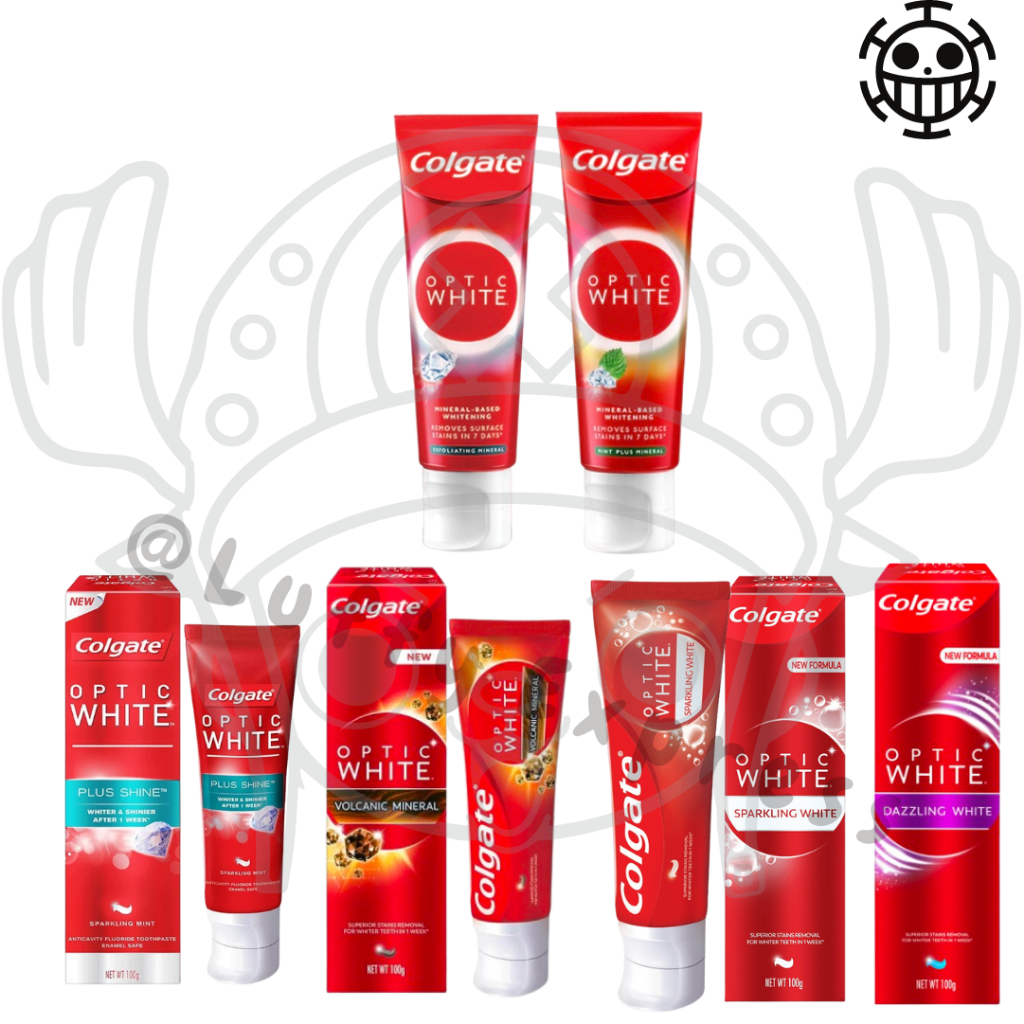 Colgate Toothpaste Optic White Sparkling White Plus Shine Volcanic ...