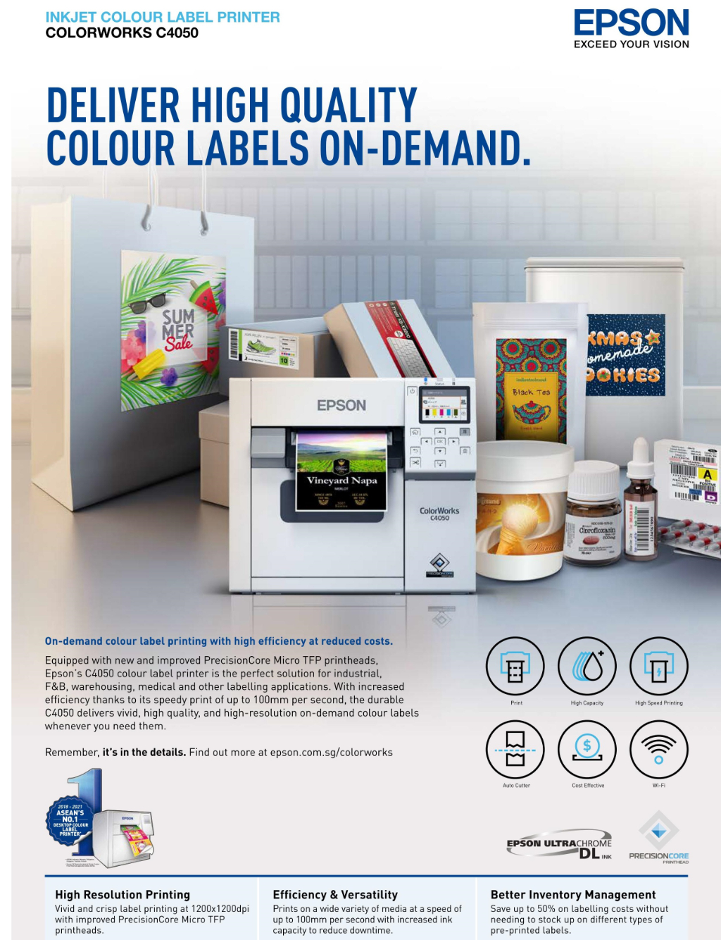 Epson Colorworks C4050 Color Inject Label Printer | Shopee Malaysia