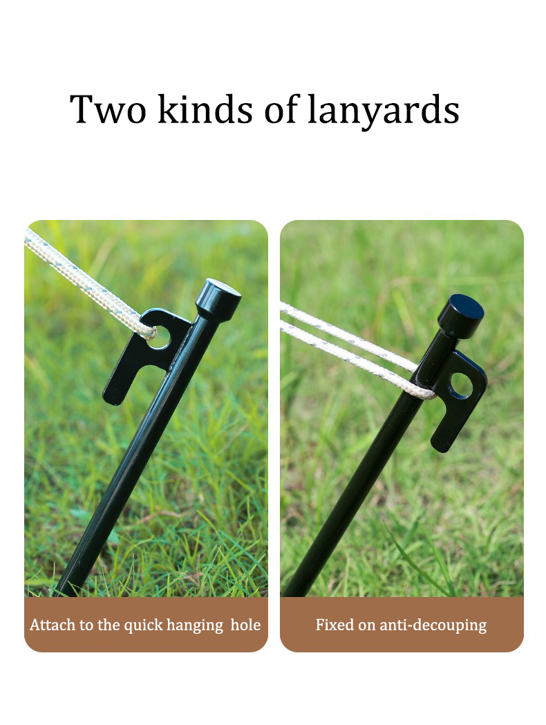 Camping Tent Nail /heavy-duty black steel metal tent pin camping pile ...