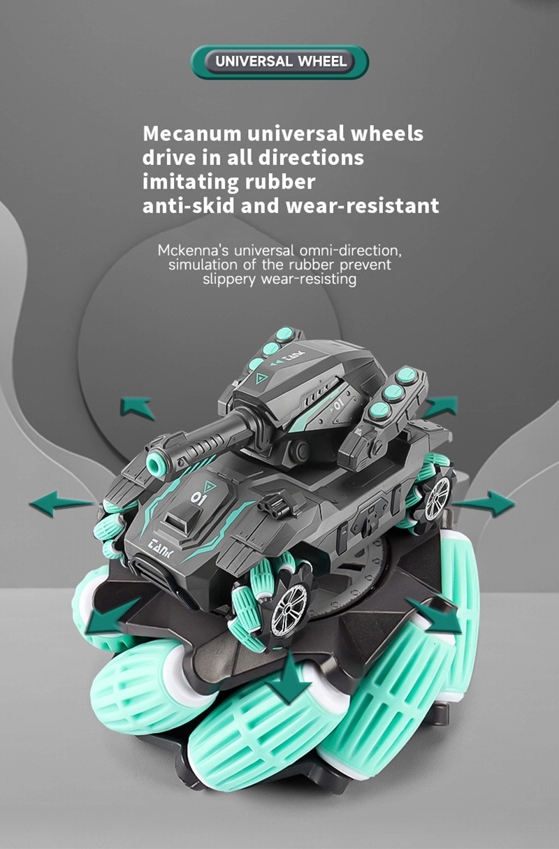 RC Tank Large 3 in 1 Hand GestureStunt Car Launch Water Bomb Remote ...