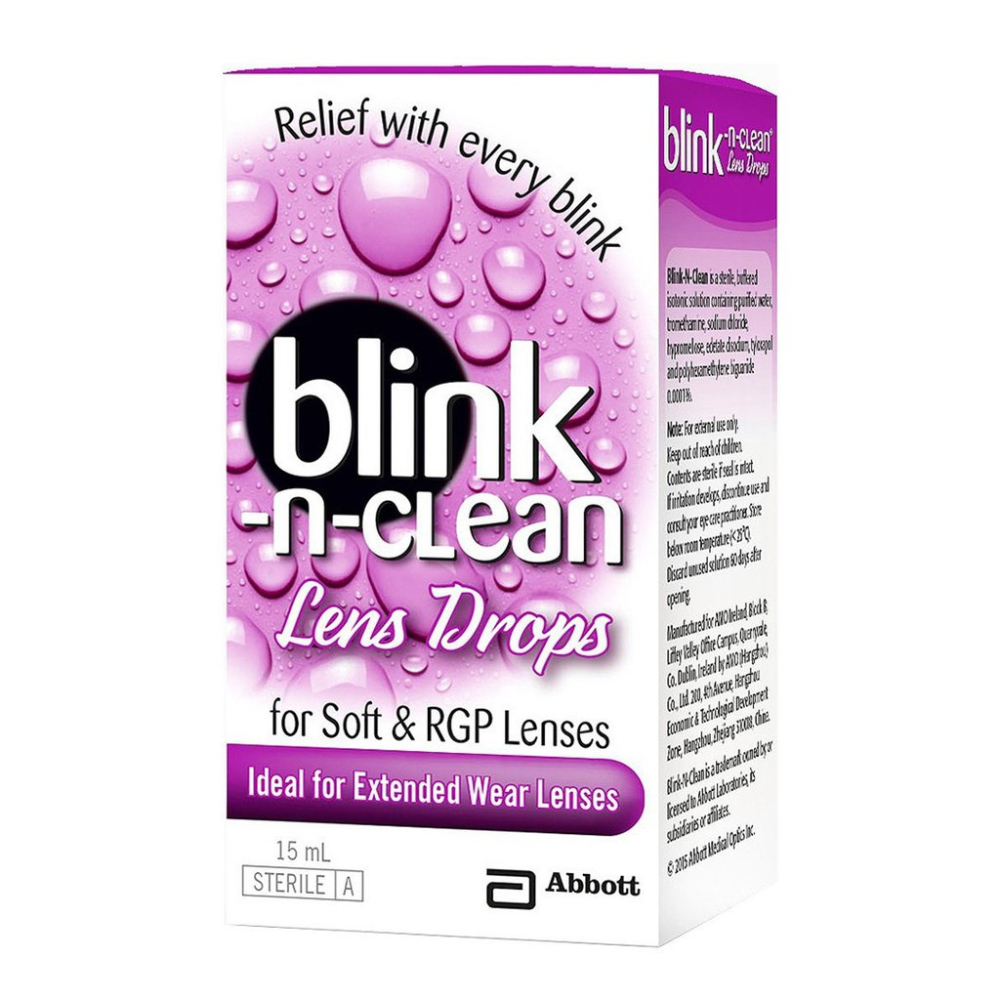 🔥Ready Stock🔥Abbott Blink N Clean Lens Drop 15ml x 1unit (For Soft ...
