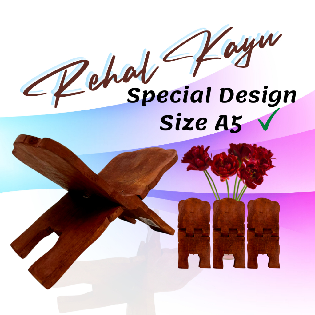 Rehal Kayu Mengaji Lipat Corak Plain & Ukiran | Shopee Malaysia