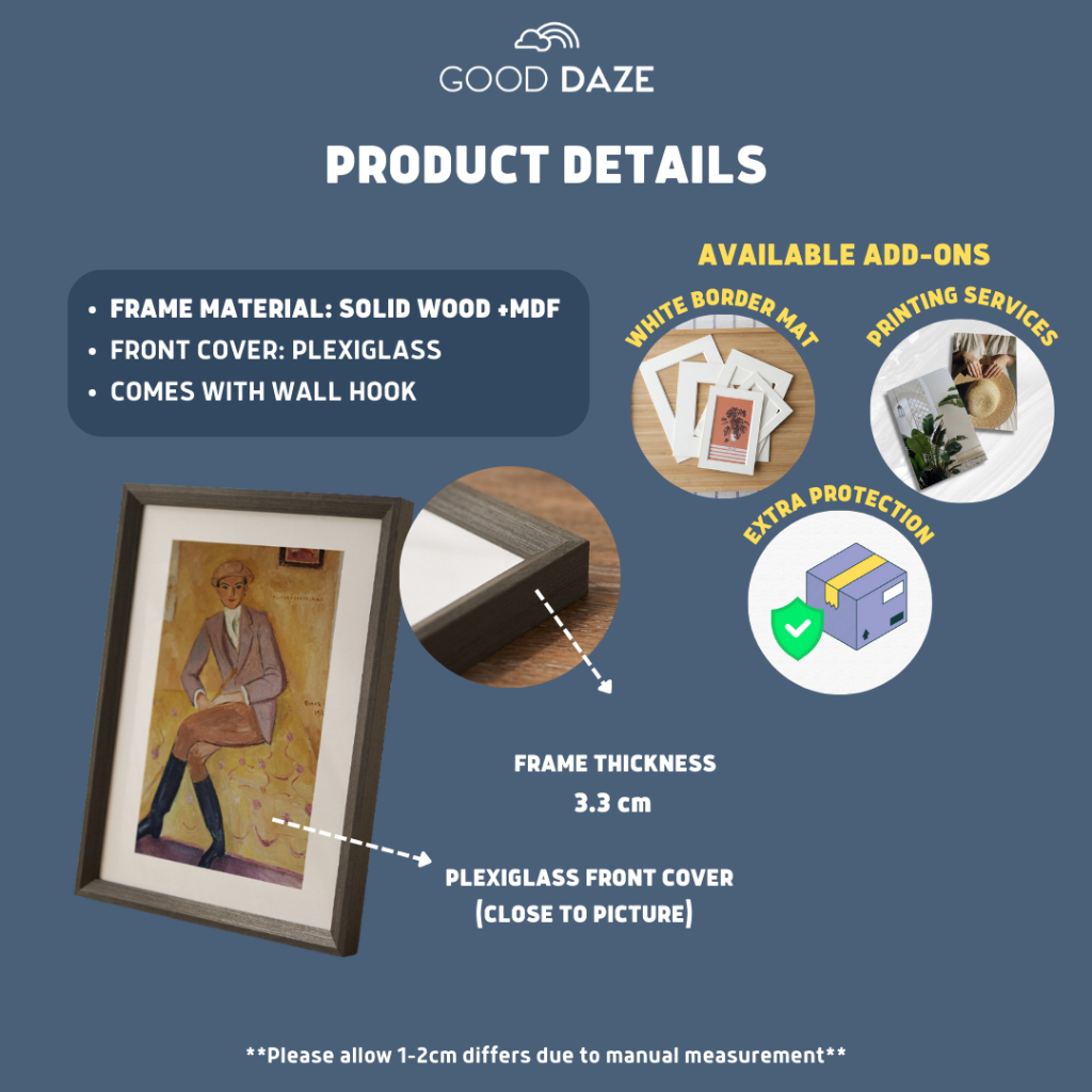 【GOOD DAZE】Solid Wood Large Photo Frame Poster Frame A4 10R A3 30x40 ...
