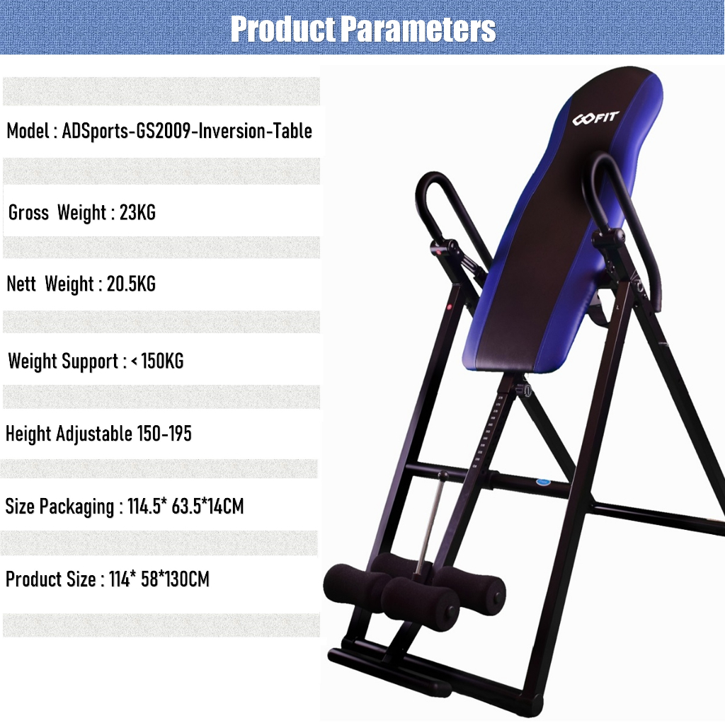 Foldable Adjustable Handstand Machine Chiropractic Gravity Inversion ...