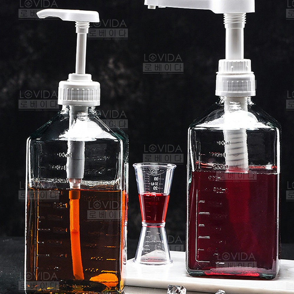 LOVIDA Sauce Pump Sugar Press Syrup Press Bottle 5cc 8cc 10cc 15cc Hand Pump Liquid Coffee Glass ...