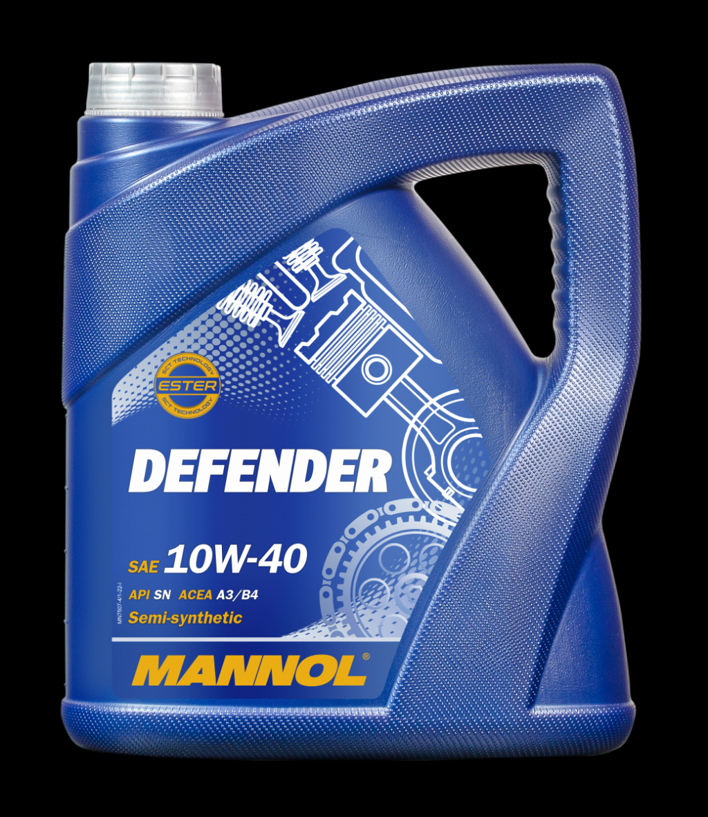 MANNOL 7507 DEFENDER 10w40 Semi Synthetic Engine Oil 4L + FREE OIL FILTER (MADE IN GERMANY ...