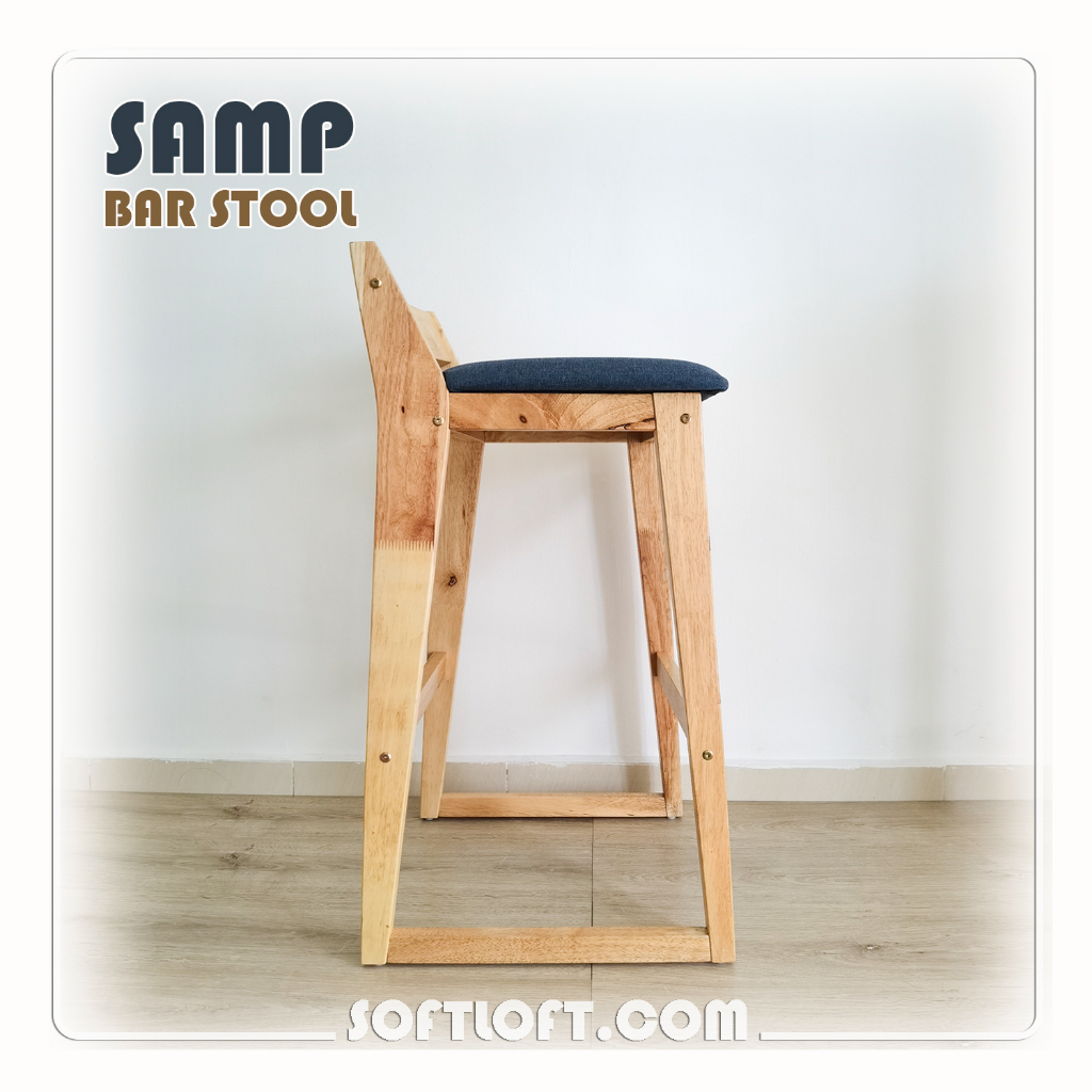 100% Solid Wood Samp Bar Counter Stool Wooden Dining Island Cafe Office ...
