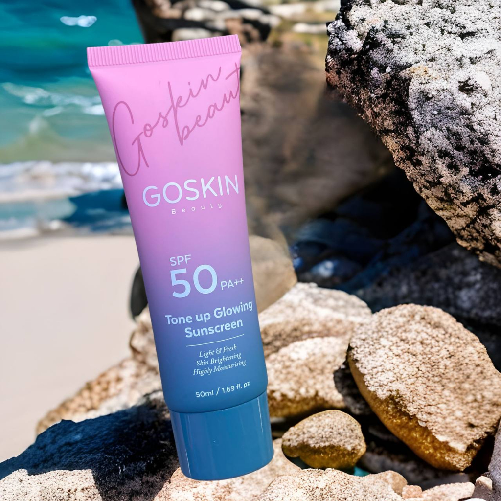 GOSKIN TONE UP GLOWING SUNSCREEN Original HQ SPF 50+ / Tidak Berminyak ...