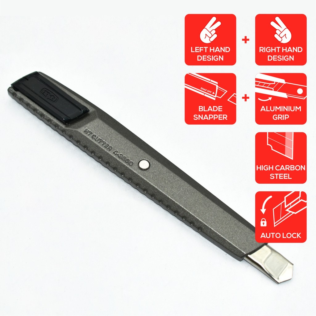 Aluminium 9mm Pen Knife Heavy Duty Cutter Knife LC-300 Tool Steel 30 ...