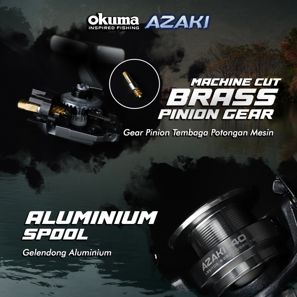 Okuma Spinning Reel Azaki Max Drag Fishing Reel (5kg / 9kg) | Shopee ...