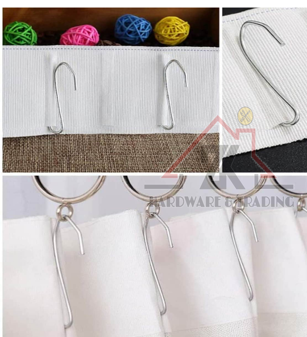 [10Pcs] Curtain Hook Curtain Deep End Hook | Cakuk Langsir Cangkuk ...