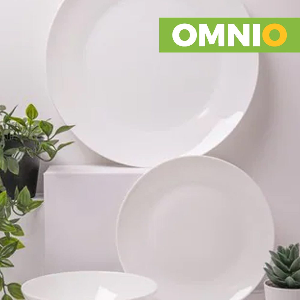 Fine Porcelain Bone China Coupe White Dinner Plate (27cm) and Side ...