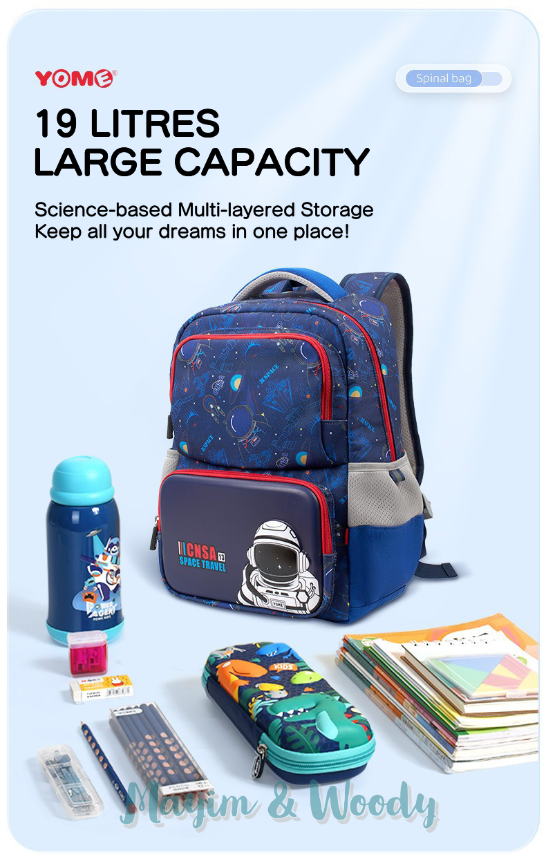 Original Hong Kong Branded Yome Standard 1-2 School Bag Orthopedic ...