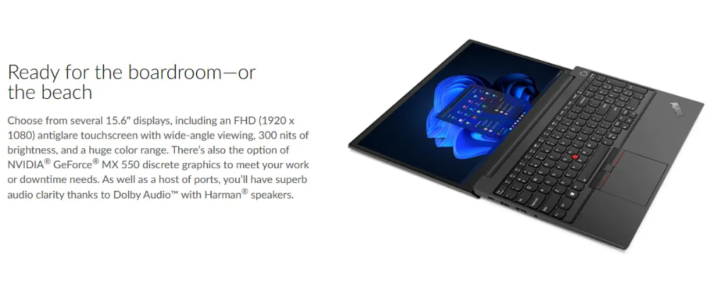 Lenovo ThinkPad E15 Gen4 Laptop 21E6000EMY | i7-1255U | 8GB Ram 512GB SSD | 15.6" FHD | Intel ...