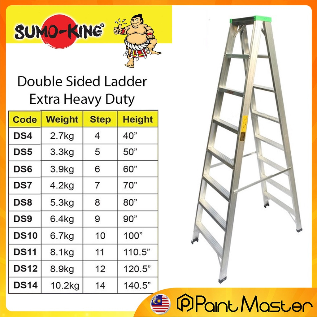 Sumo King / Strongman Aluminium Ladder Double Sided Ladder / Single Sided Ladder / Multipurpose ...
