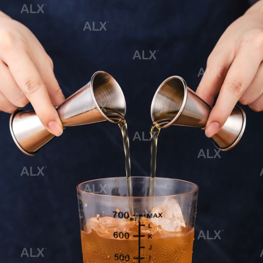 ALX Stainless Steel Dual Head Cocktail Jigger Cocktail Measure Cup ...