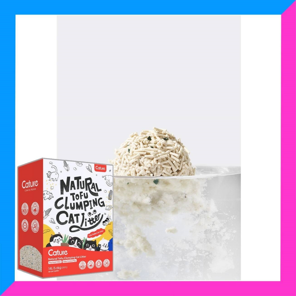 Original !! (ɔ ‿ )ɔ♥ CATURE Premium Natural Tofu Clumping Cat Litter 5 ...