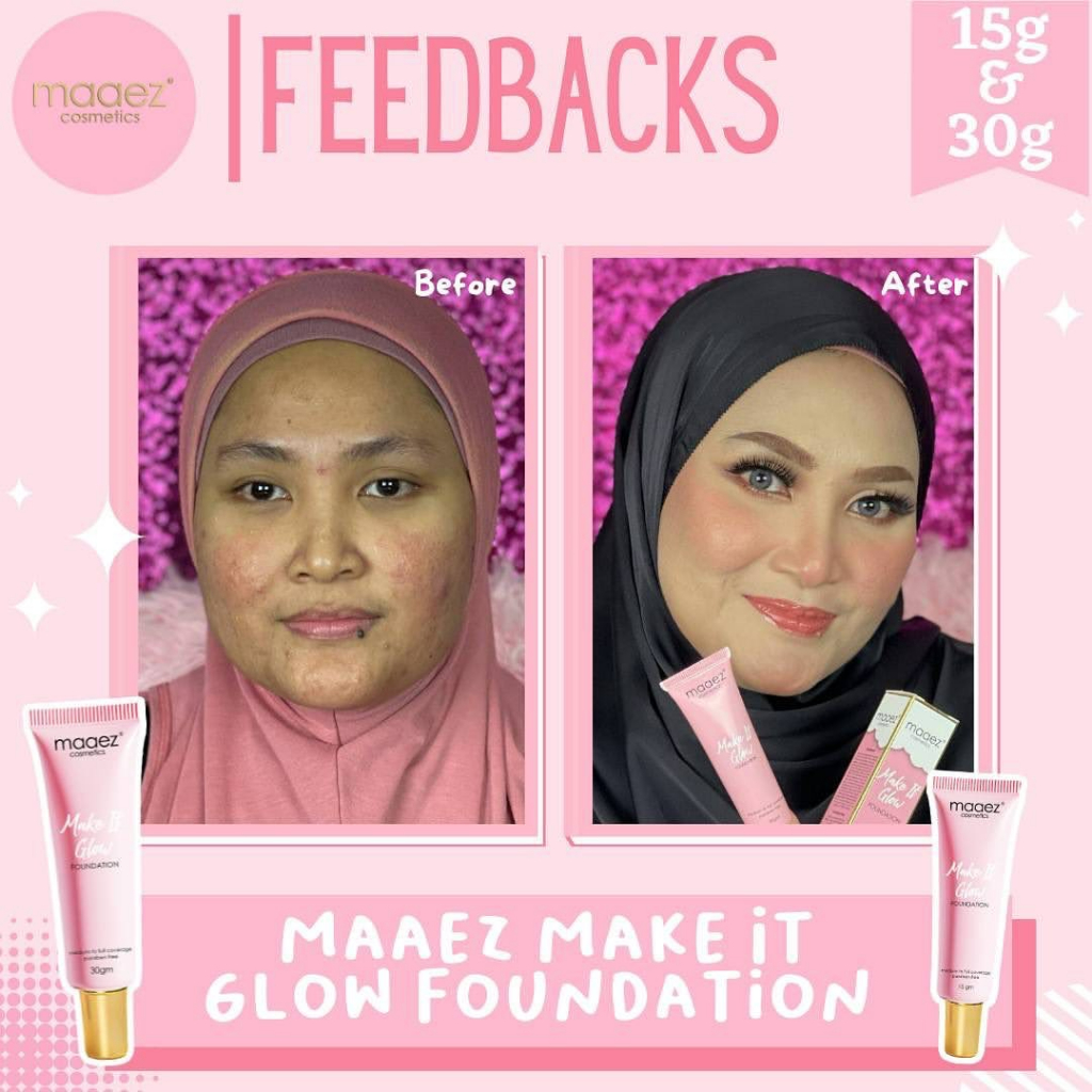 Maaez Foundation Make It Glow by Maaez Cosmetics | Shopee Malaysia