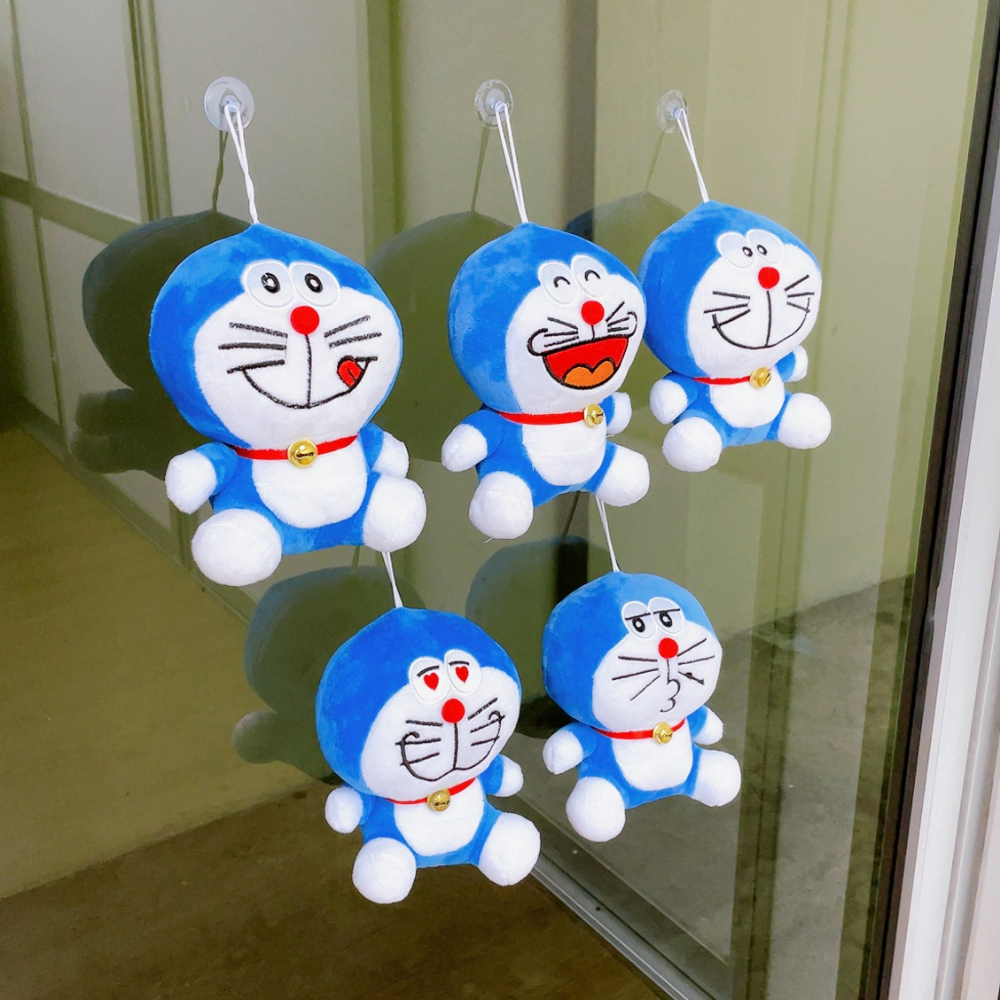 Doraemon Cartoon Cute Soft Toy with Stick Hanger Mainan Anak Patung ...