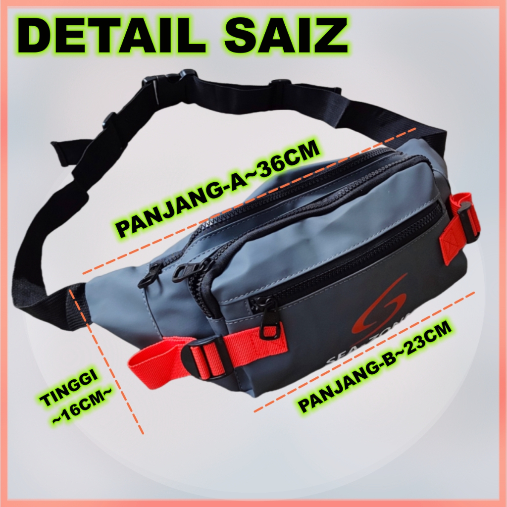 SEAZONN WATERPROOF MOTOCYCLE WAIST BAG BEG PINGGANG KALIS AIR BEG MOTOR ...