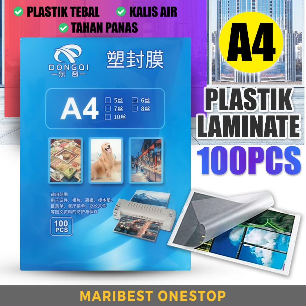 100PCS Plastik Laminate film A4 kertas liminate laminate Film Paper plastik laminate a4 murah ...