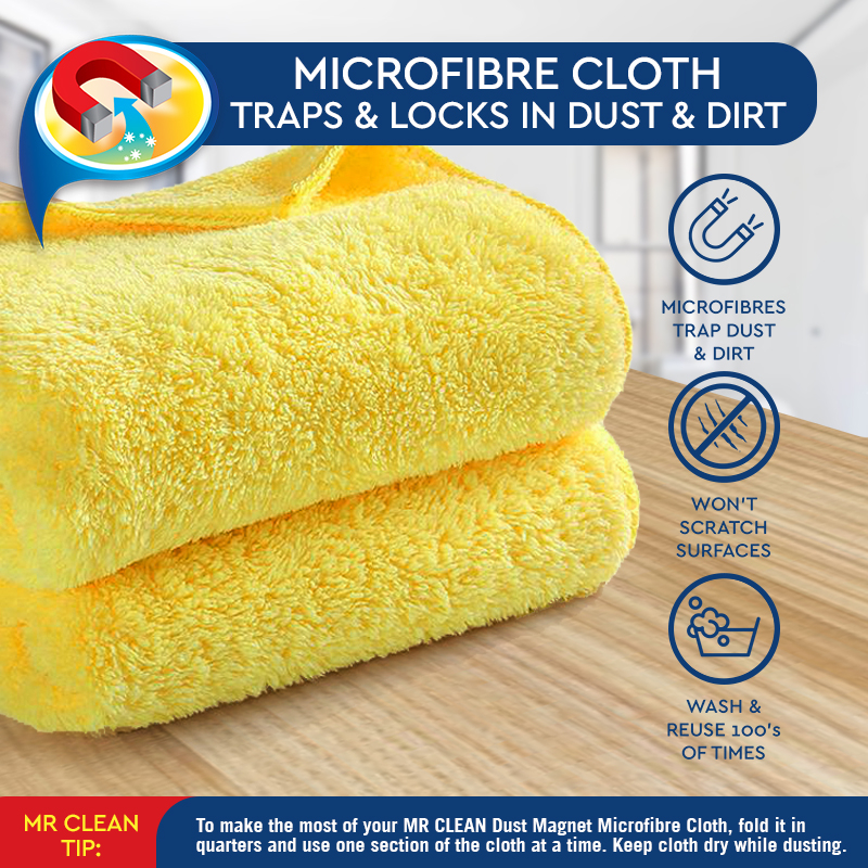 Mr Clean Microfibre Dust Magnet Cloth ABMH041 (2pcs /pack) | Shopee ...