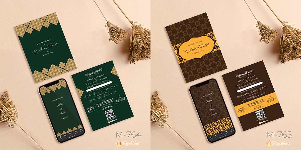 Kad Kahwin Design songket | Wedding Card + Digital Card New Design ...
