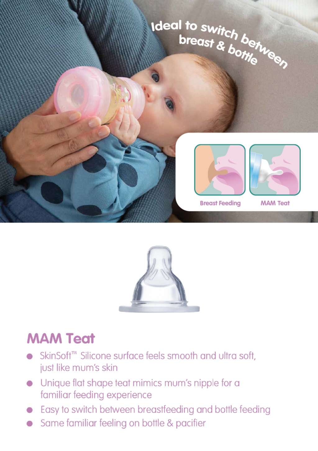 MAM Easy Start Anti Colic PPSU Bottle (160ml) with Slow Flow Silicone Teat | Shopee Malaysia