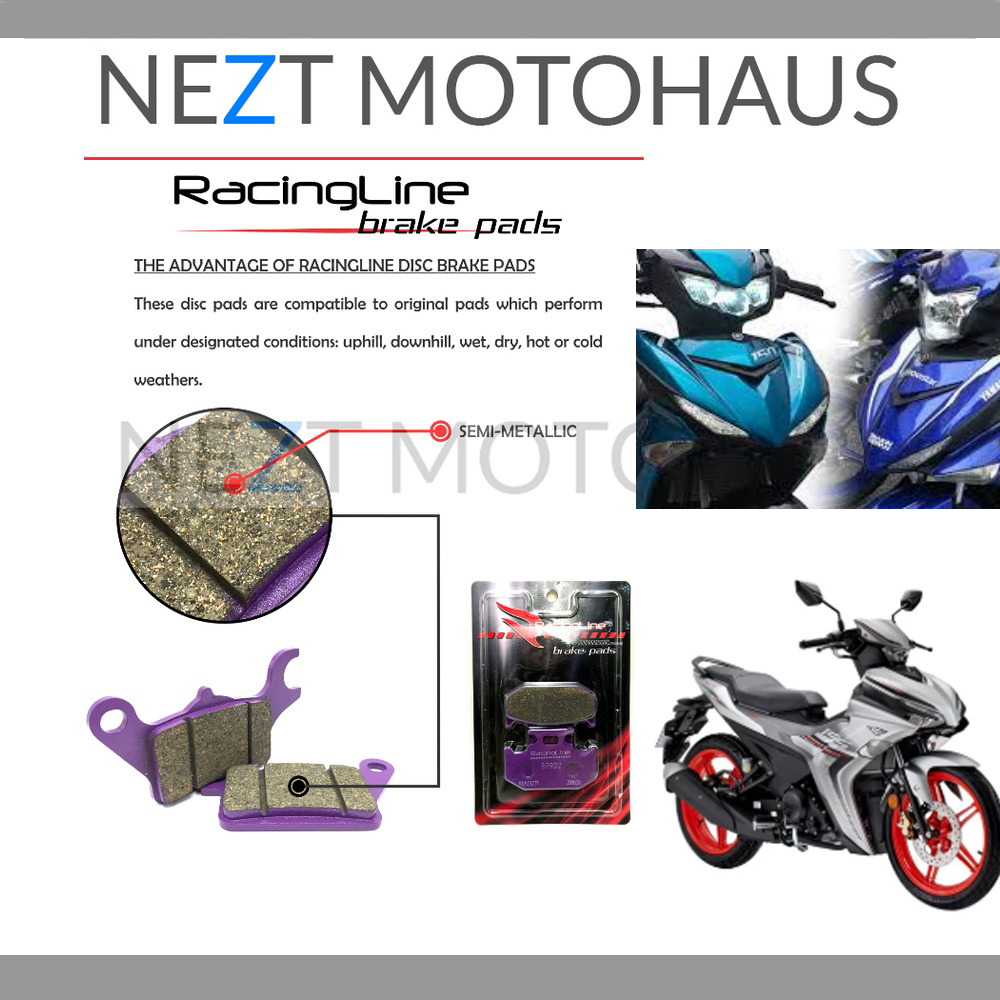 Racingline Y15 Y15ZR V1 V2 / Y16 Y16ZR / LC V8 Brake Pad Depan ...