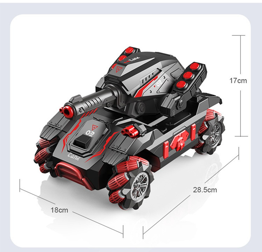 RC Tank Large 3 in 1 Hand GestureStunt Car Launch Water Bomb Remote ...