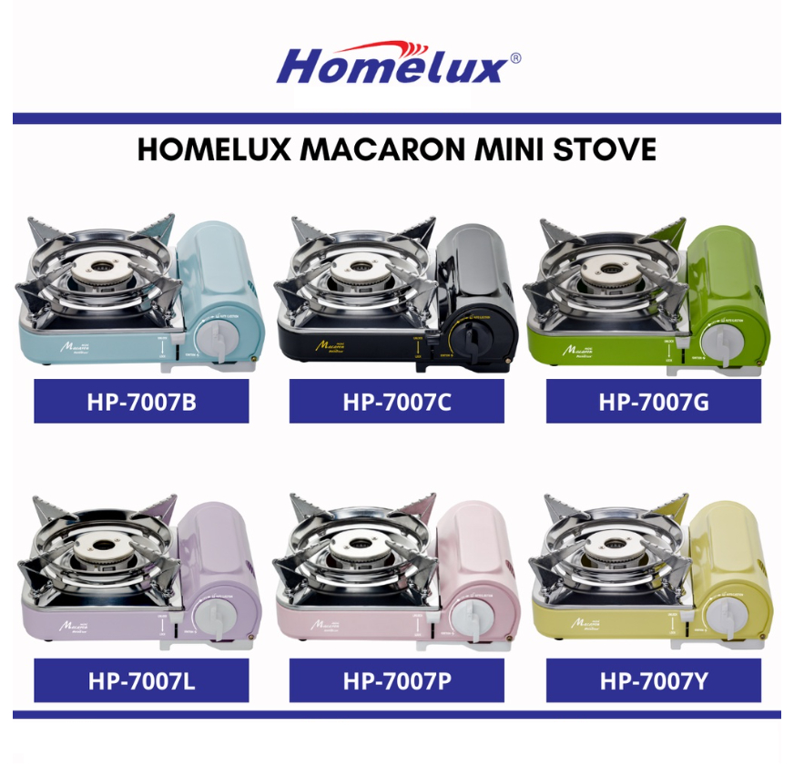 Homelux Macaron Mini Butane Gas Stove with Case Portable Cooker Outdoor ...