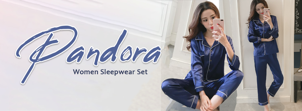 McJoden - PANDORA Baju Tidur Perempuan Wanita Sutera Uniseks Selesa ...