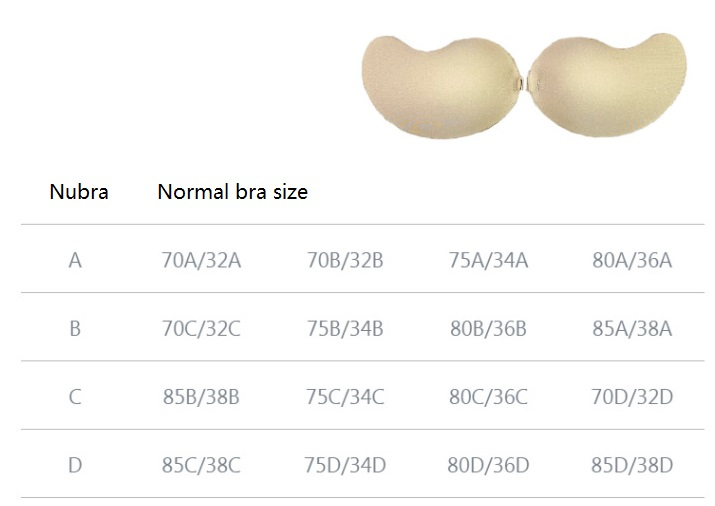 Push Up Strapless Mango Shape Nubra A - D Cup Seamless Nubra Invisible ...