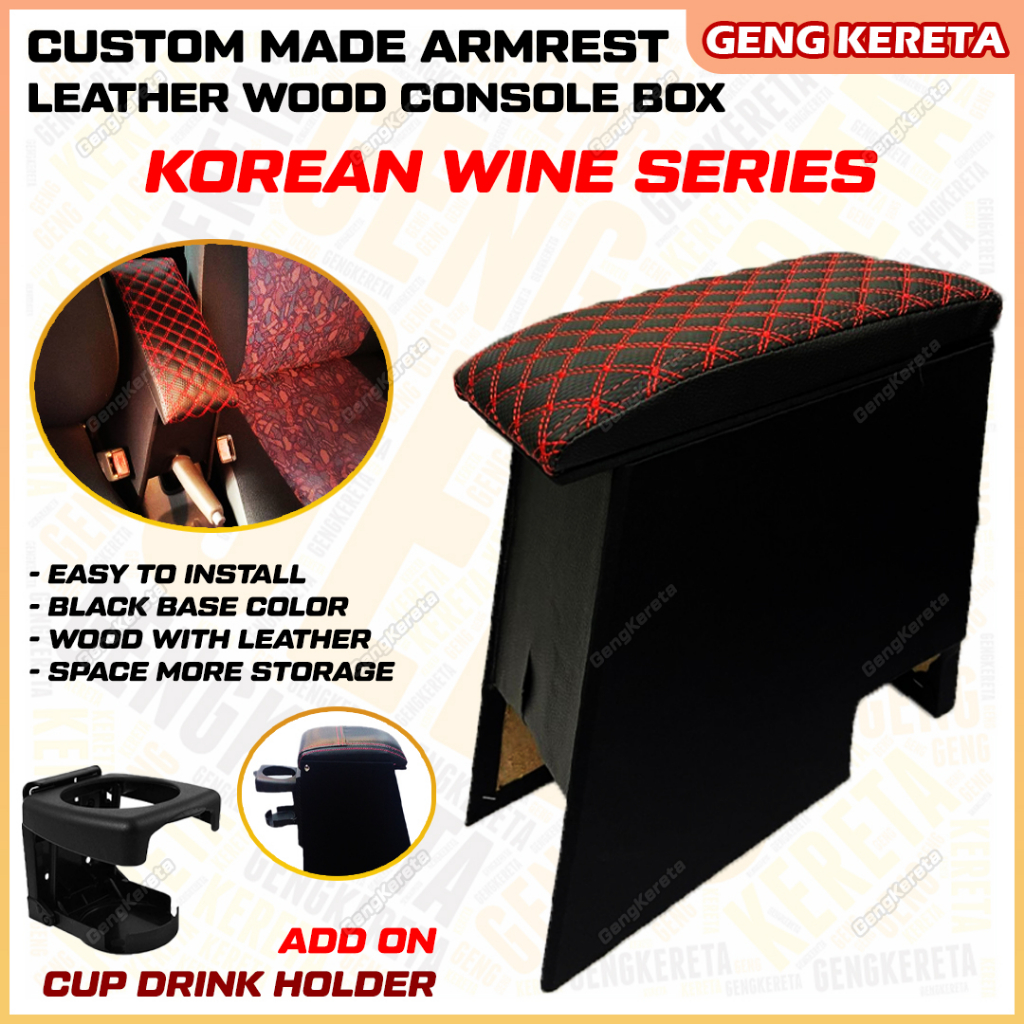🌟Custom Made Kereta Armrest Leather Wood Car Armrest Letak Tangan PVC ...