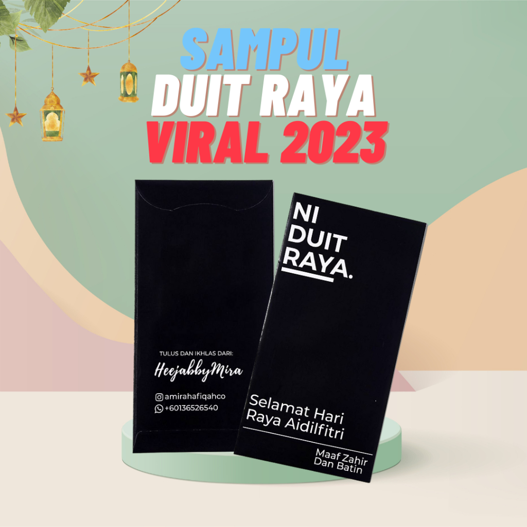 5pcs/pack Sampul Duit Raya 2023 Premium Black & White HeejabbyMira ...