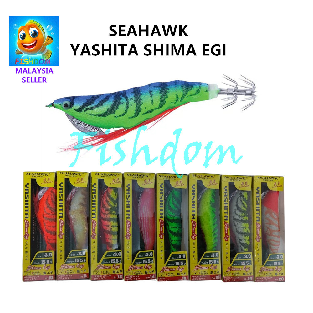 FISHDOM SEAHAWK YASHITA SHIMA EGI SQUID CANDAT SOTONG FISHING LURE ...