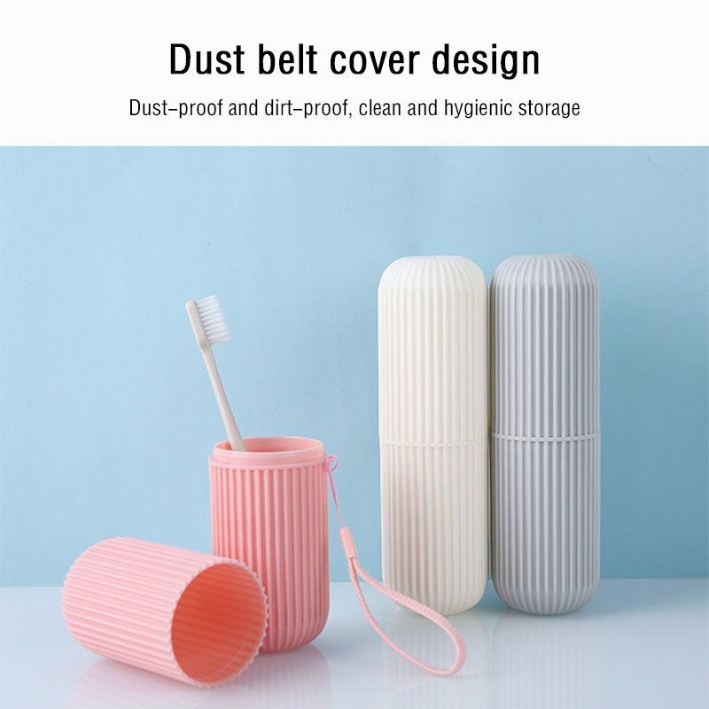 Travel Toiletries Storage Cup Portable Toothbrush Cup Case Toothpaste ...