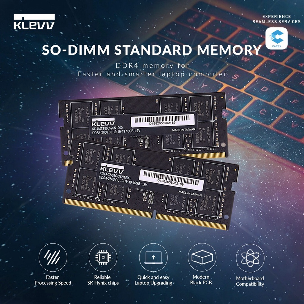 KLEVV DDR4 3200MHz SODIMM RAM (8GB / 16GB / 32GB) | Shopee Malaysia
