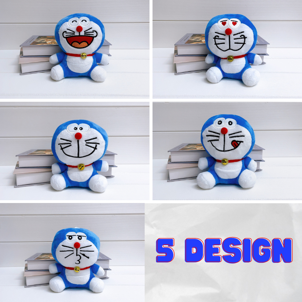 Doraemon Cartoon Cute Soft Toy with Stick Hanger Mainan Anak Patung ...