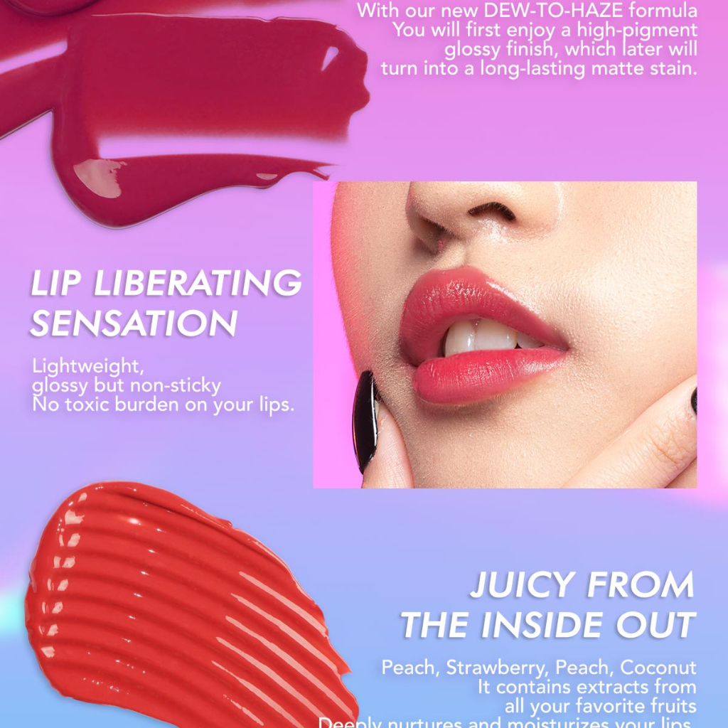 [CLEARANCE!!] DAZZLE ME Juicy Punch! Lip Tint Gincu Tahan Lama Liptint ...