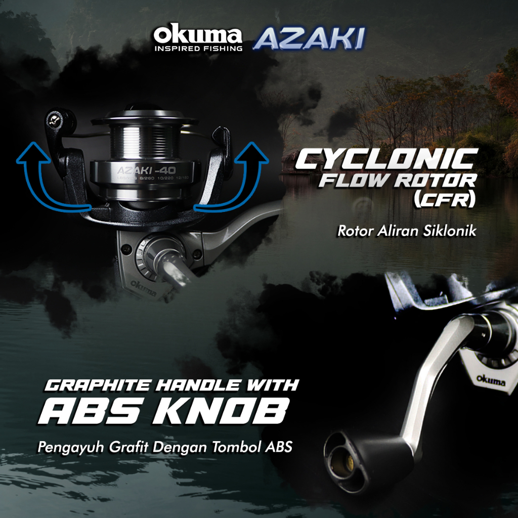 Okuma Spinning Reel Azaki Max Drag Fishing Reel (5kg / 9kg) | Shopee ...