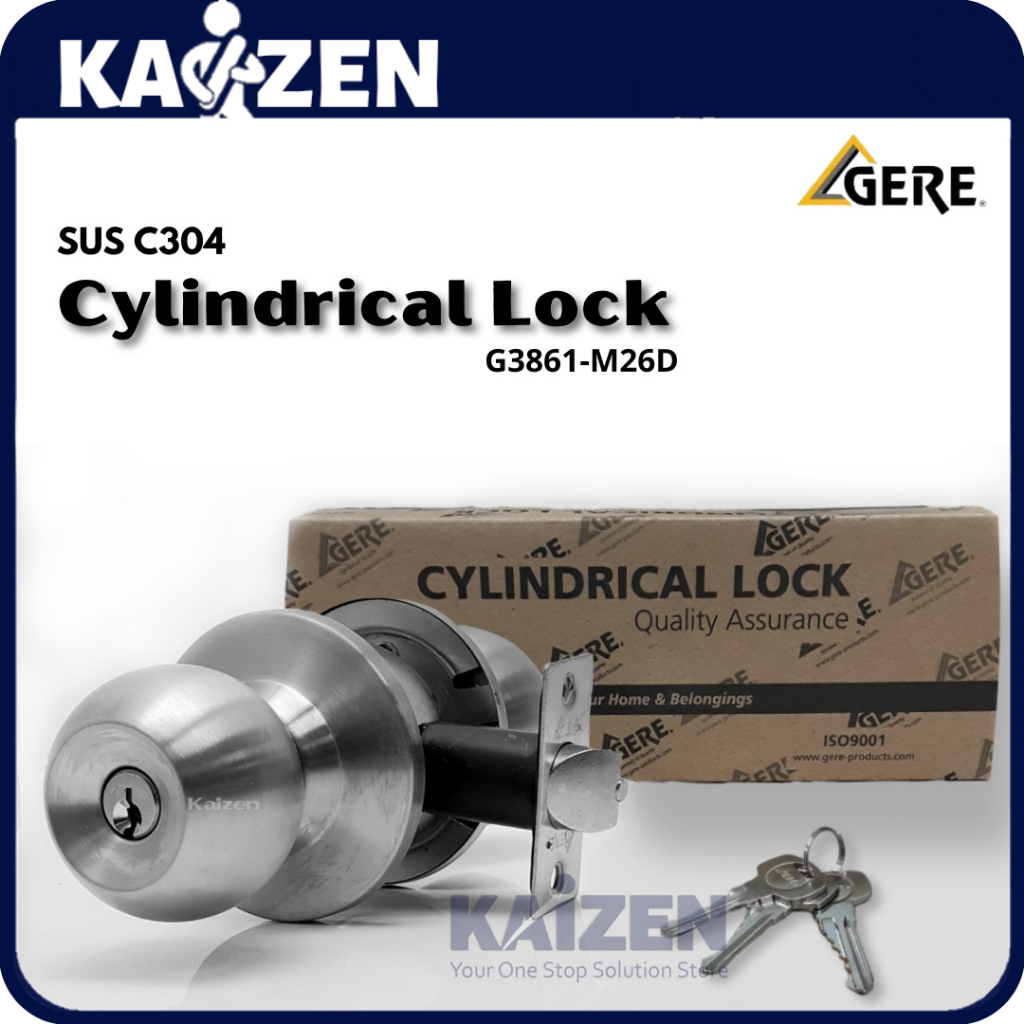 GERE SUS 304 CYLINDRICAL KNOB SET G3861-M26D LOCK SET | Shopee Malaysia