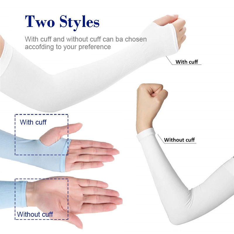Aqua X & Let's Slim Cooling Hand Sock UV Protection Arm Sleeves Men ...