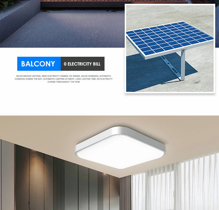 Lampu Solar Light Indoor House Solar Ceiling Light Waterproof Outdoor ...