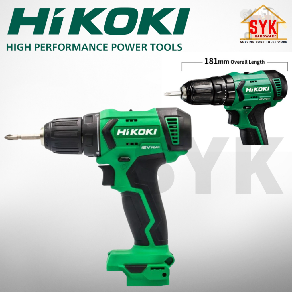 SYK Hikoki Hitachi DV12DA Cordless Impact Driver Drill (Solo Full Set) Mesin Gerudi Menggunakan ...