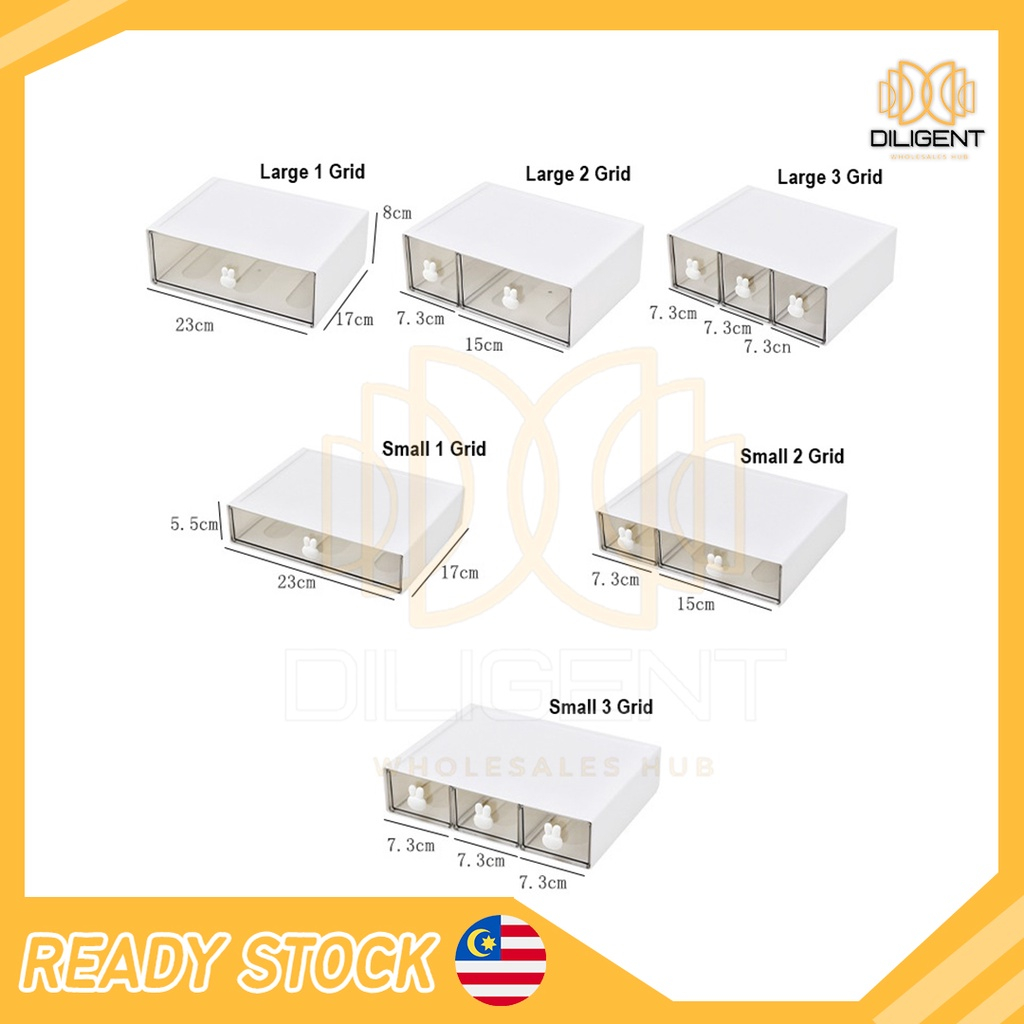 【D217】Kotak Penyimpanan Laci Tumpukan Gaya Lucu Large Capacity ...