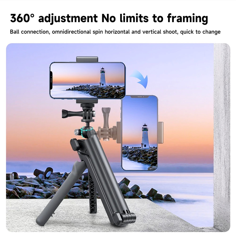 TELESIN 3-Way Arm Hand Grip Tripod Selfie Stick for GoPro HERO ...