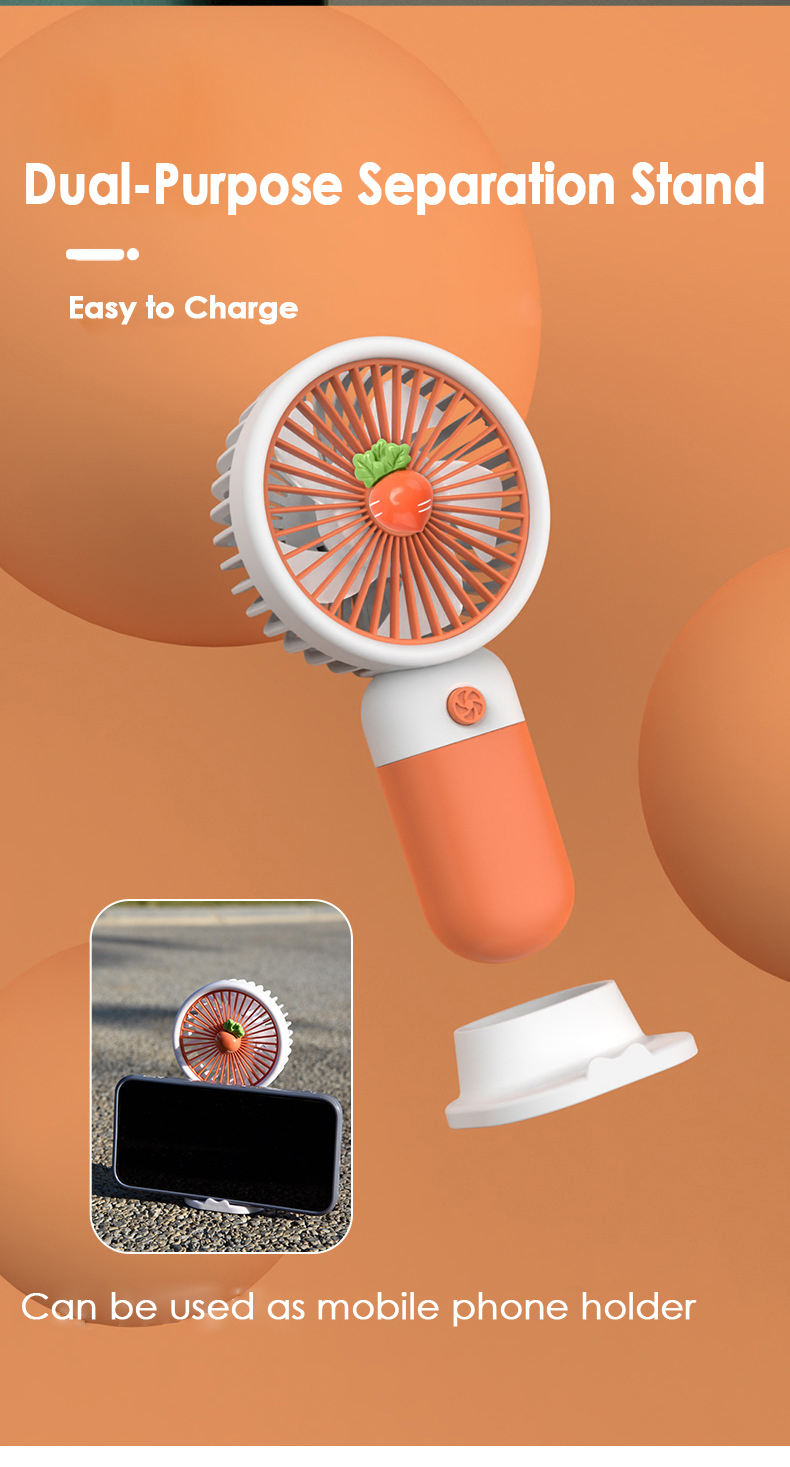 HODEKT Kipas Mini Fan Portable Hand Table Mini Clip Fan USB Charge ...