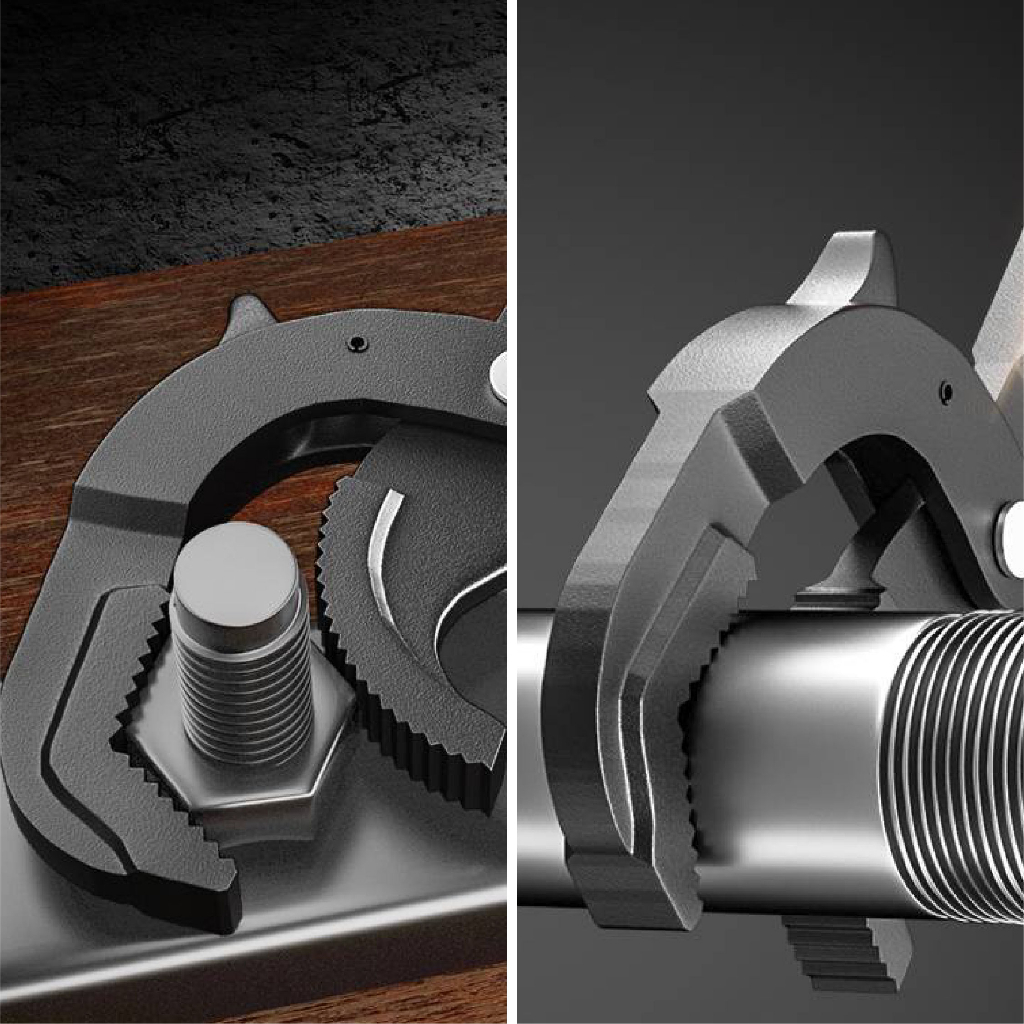 IRON BULL 10" 14" Adjustable Magic Wrench Ratchet Pipe Multi-Function ...