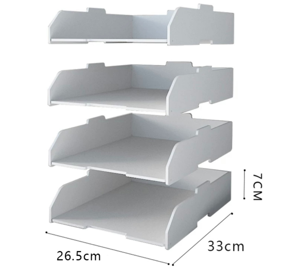 Desktop Rack Office File Holder Stationery Storage A4 Folder Holder Rak ...
